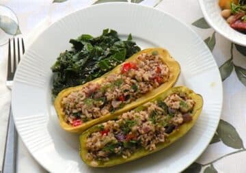 Garden Squash Explosion Solution: Rice-Stuffed Squashes