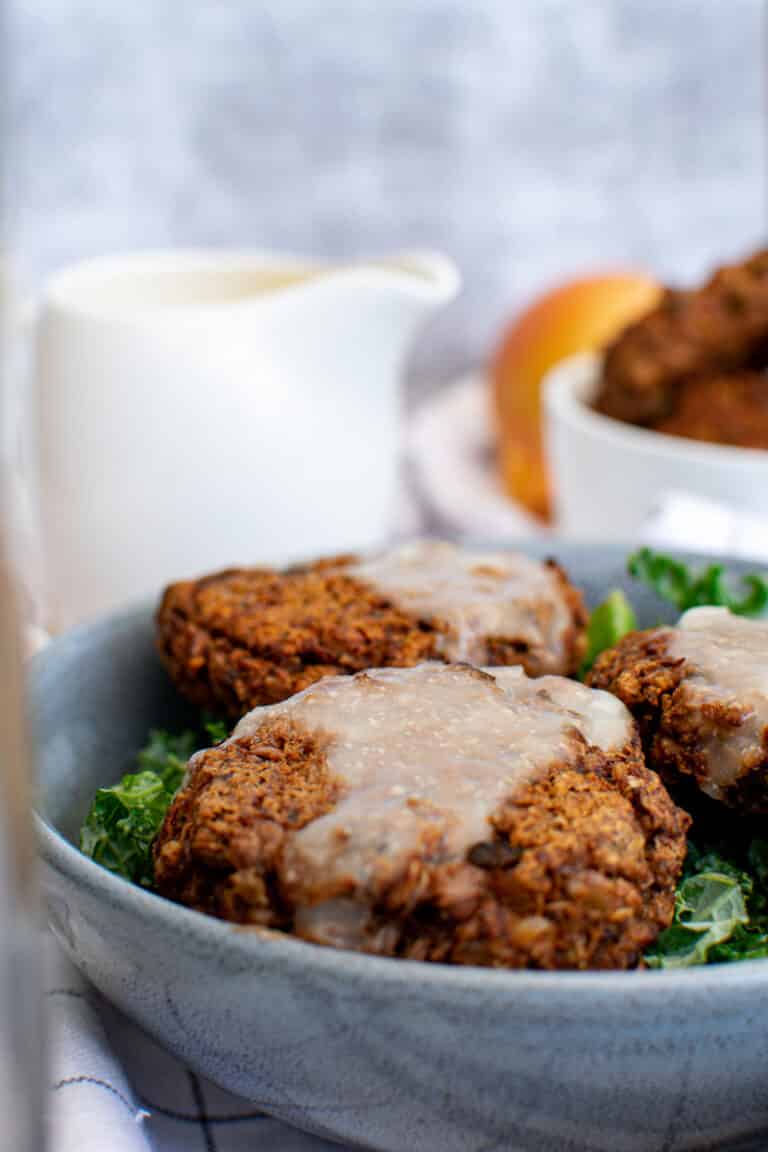 Lentil Fritters with Garlic Sauce - Vegan recipes by VegKitchen