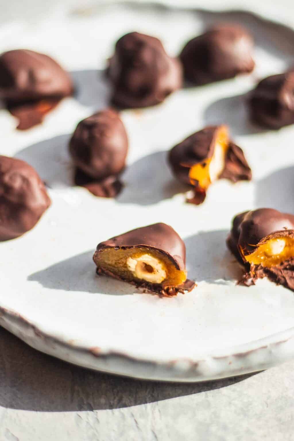 Chocolate Covered Apricots and Hazelnuts - Just 3 Ingredients!
