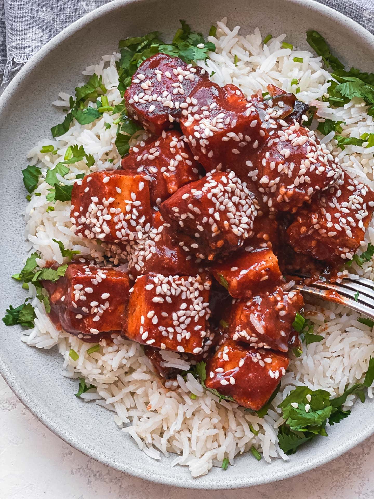 Baked BBQ Tofu - Vegan recipes by VegKitchen