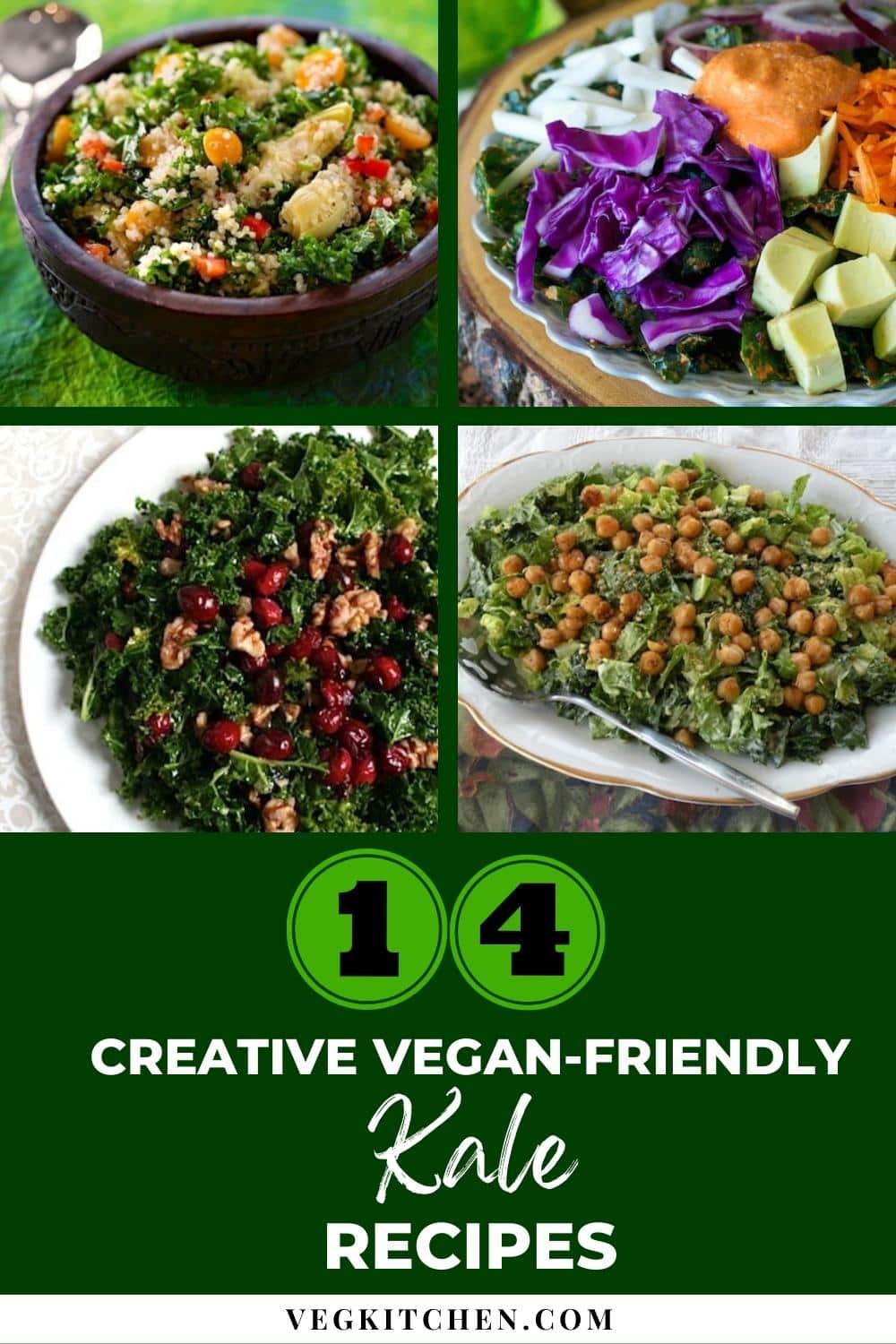 14 Creative Kale Salads - Vegan recipes by VegKitchen